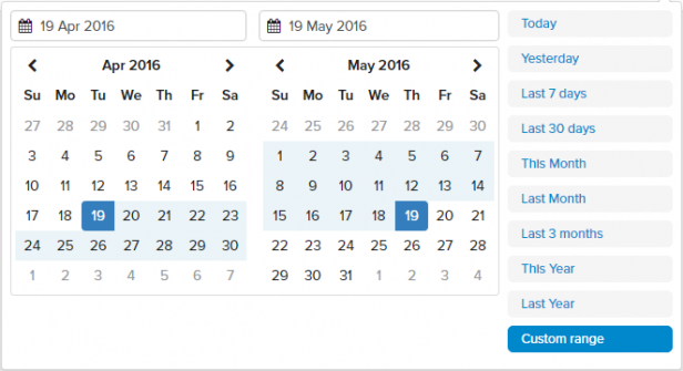 Choosing a Date Range - Logaholic Web Analytics